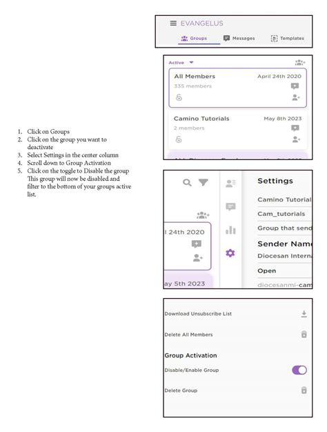 How To Disable A Group Diocesan
