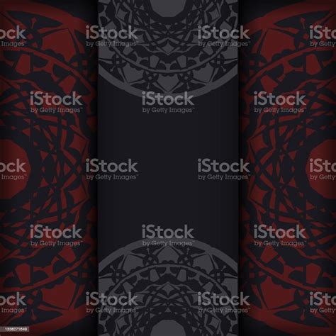 텍스트 및 Luxury 패턴에 대한 장소가 있는 벡터 초대장 카드입니다 그리스 패턴의 블랙 컬러의 인쇄 즉시 엽서 디자인 0명에 대한 스톡 벡터 아트 및 기타 이미지