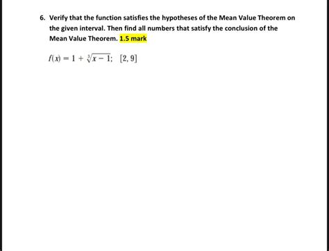 Solved Verify That The Function Satisfies The Hypotheses Chegg