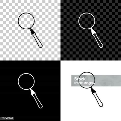 검은 색 흰색과 투명 한 배경에 고립 된 돋보기 아이콘입니다 검색 포커스 확대축소 비즈니스 기호입니다 벡터 일러스트 0명에 대한