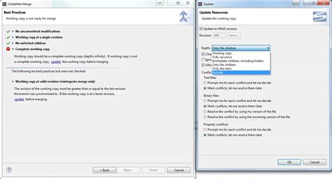 Svn My Project Is Updated To Head Version But When I Merge Complete