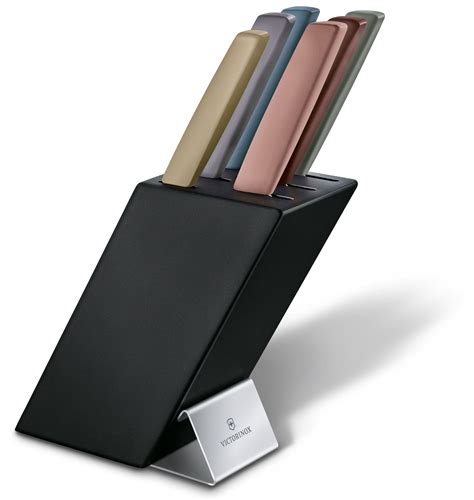 Victorinox Swiss Modern Multi Colored 7 Piece Knife Block Set Red Hill Cutlery