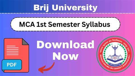 msbu mca 1st semester syllabus 2025 all subject syllabus pdf brij