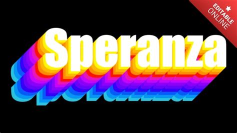 Speranza | 3D Retro Vintage Old School | Generador de Efectos de Texto