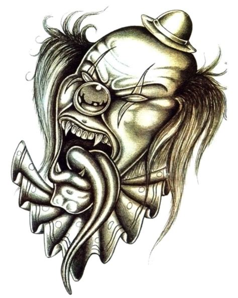 Evil Clown Tattoo Drawings Tattoo Style Trends