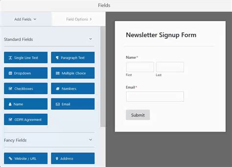 Forms Fields