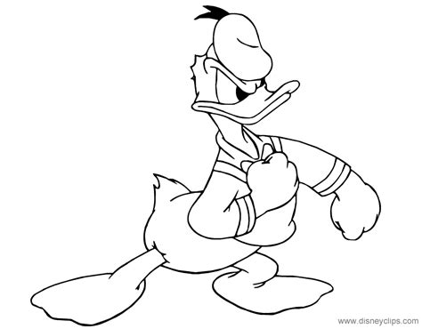 Angry Donald Duck Coloring Pages Netart