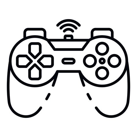 Cordless Joystick Icon Outline Style 15389983 Vector Art At Vecteezy