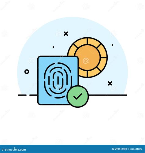 Biometric Verification Vector Design Isolated On White Background Stock