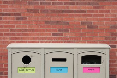 Cans Bottles Paper Waste Words Writing Caption Text Light Brown Public Cans Bottles Paper Waste Words Writing Caption Text Light Brown Public
