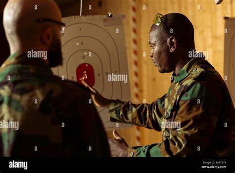 Military Units At Shooting Range Training Necessary Combat Skills