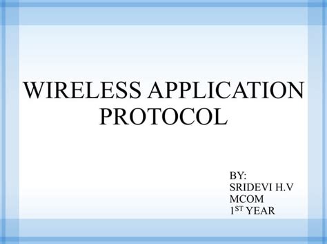 Wireless Application Protocol Pptx Internet Computing