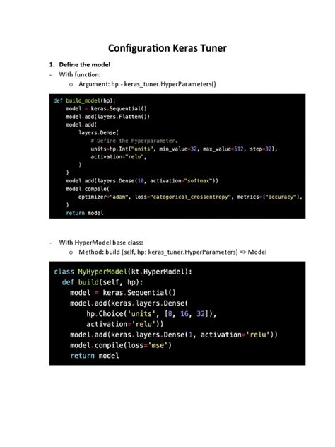 Keras Tuner Configuaration Pdf Boolean Data Type Computer Science