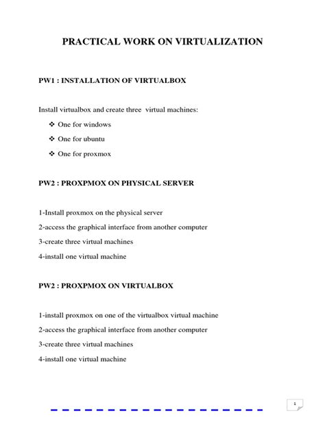 Practical Work On Virtualization Pdf