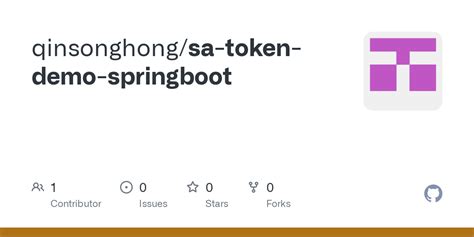 Github Qinsonghongsa Token Demo Springboot