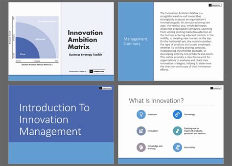 Innovation Ambition Matrix Ppt Slide Deck