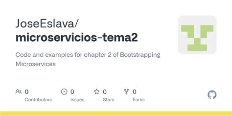 GitHub JoseEslava Microservicios Tema Code And Examples For Chapter Of Bootstrapping