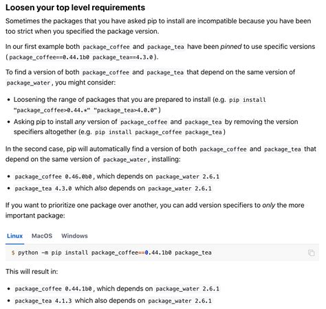 Python 安装依赖包发现与其他包版本冲突 ResolutionImpossible frank cui 博客园