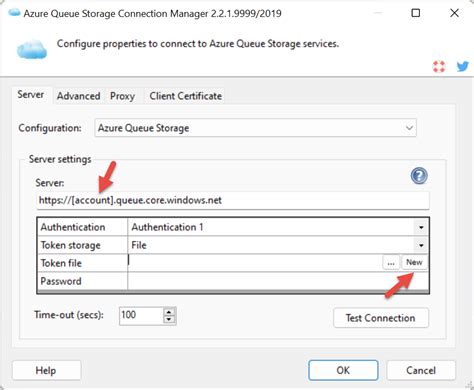 azure queue storage connection cozyroc