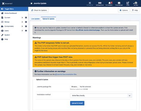 Joomla Update Joomla Documentation