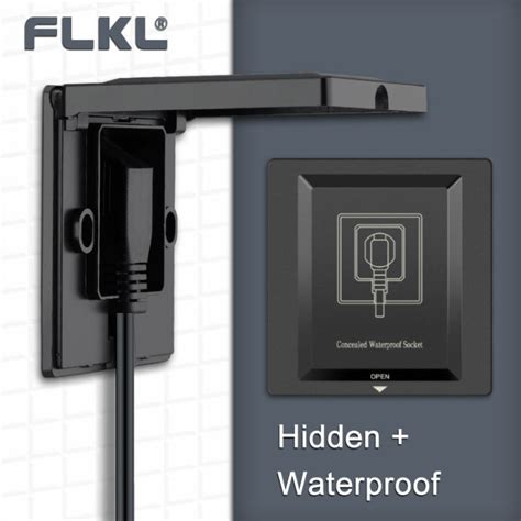 FLKL Socket Home Apartment Special Waterproof Socket IP66 Wall Hidden Switch Socket 13 Uk Socket
