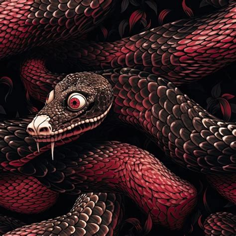 Premium Photo Seamless Pattern Of Python Snake