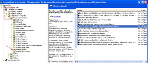 Stop XP Auto Update Reboots With Group Policy Editor