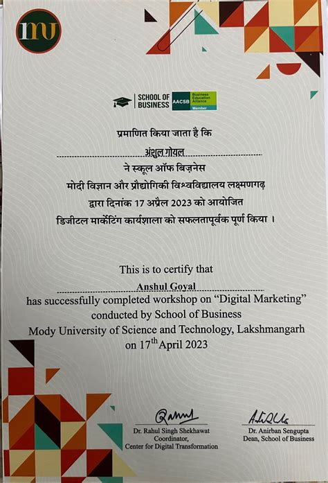 Anshul Goyal On Linkedin 🌟 Grateful For An Insightful Workshop On Digital Marketing🌟 I Am…