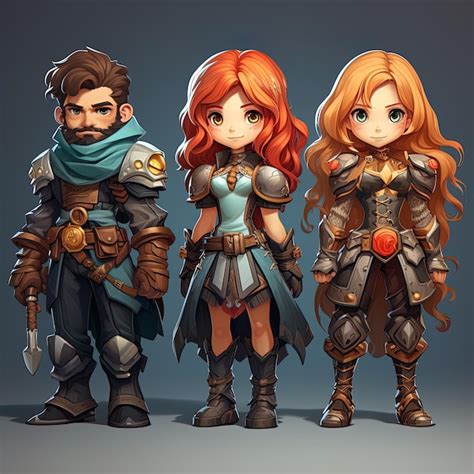Rpg Characters Game Assets Premium Ai Generated Image