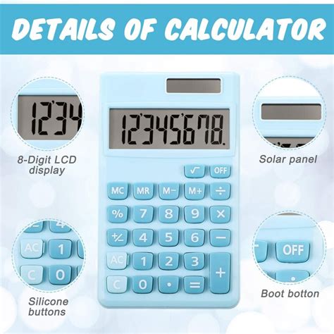 Calculators Mini Digital Desktop Calculator With 8 Grandado
