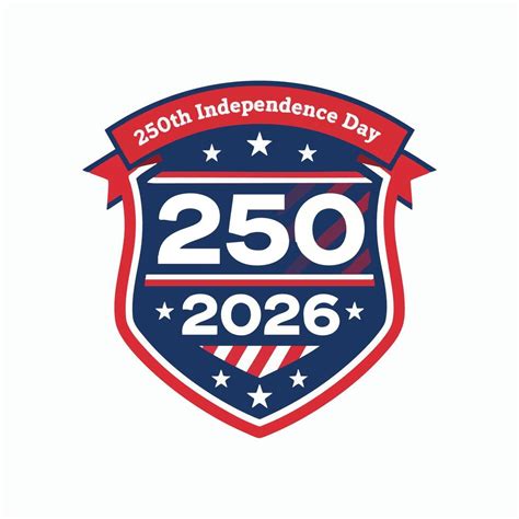 250th Independence Day 2026 Shield Design 77460257 Vector Art At Vecteezy