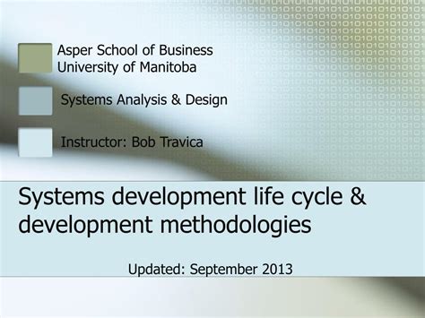 PPT Systems Development Life Cycle Development Methodologies PowerPoint Presentation ID