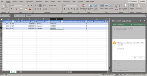 business central and excel viewing and editing features forvis mazars