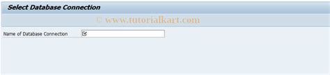 DB SAP Tcode Create Database Connection