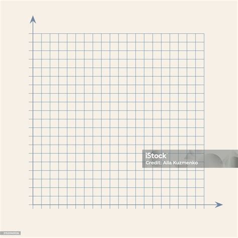 Grid Paper Mathematical Graph Cartesian Coordinate System With Xaxis Yaxis Squared Background