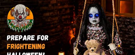 Halloween Animatronics Hanging Swinging Doll Floating Decorations With
