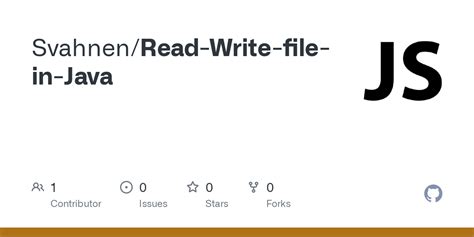 Github Svahnenread Write File In Java