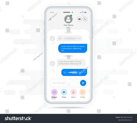 Chat Ui Application Design Concept Social Stock Vector Royalty Free