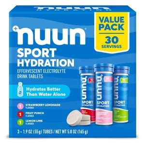 Nuun Hydration Sport Drink Dissolving Vegan Tablets Variety Pack 5
