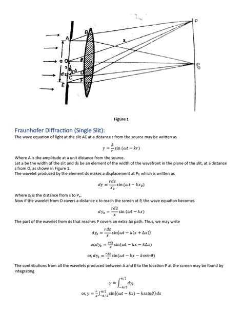 Fraunhofer Diffraction Pdf Diffraction Waves