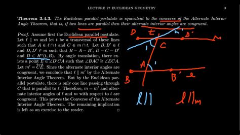 Euclidean Geometry Parallel Lines