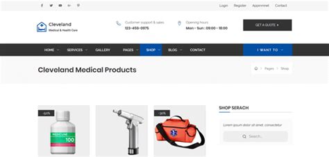 Cleveland Responsive Hospital Health And Medica Site Templates