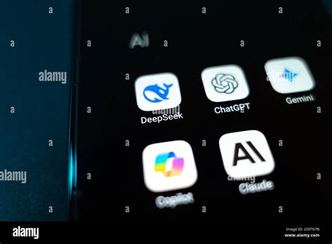 A Collection Of Popular Ai Apps Including Deepseek Chatgpt Gemini And Claude Showcasing The
