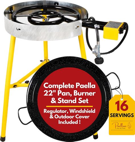Paelluxe Complete Paella Pan Burner And Stand Set Double Propane