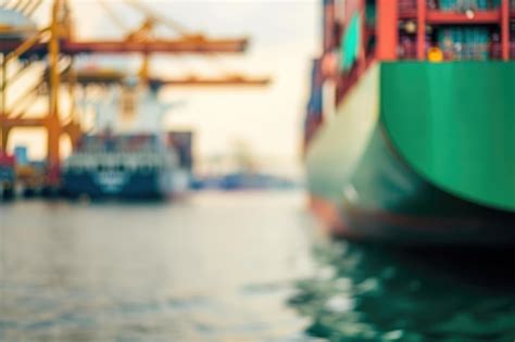 Container Terminal With Working Crane Premium Ai Generated Image