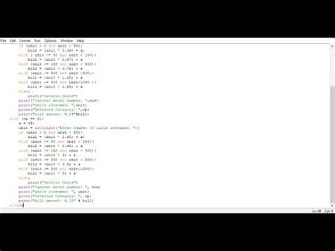 Python Program To Calculate Electricity Bill Using If Statement YouTube