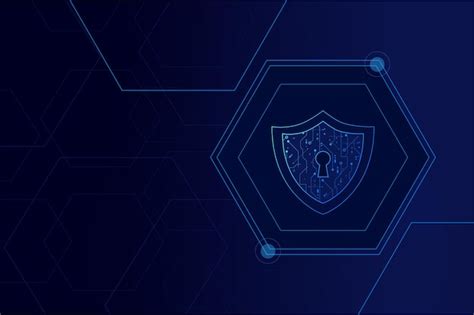 Premium Vector Cyber Security Technology Concept Shield With Keyhole Icon Personal Data