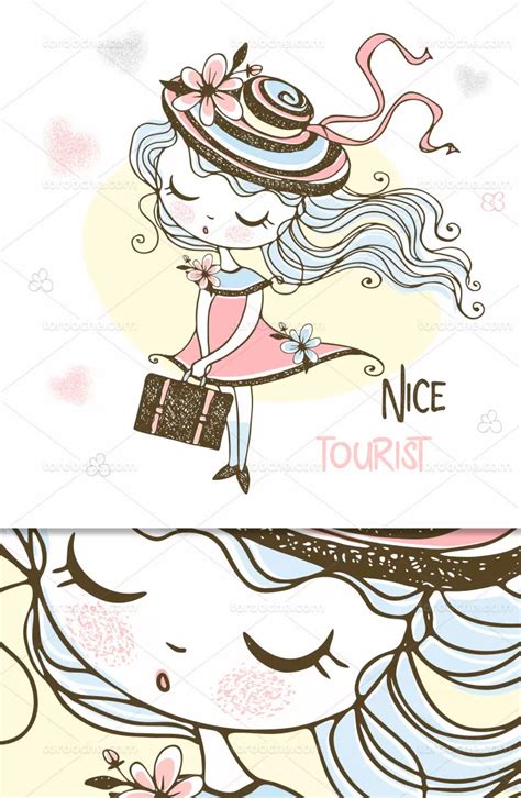 وکتور کاراکتر دختر فانتزی گرافیک با طعم تربچه