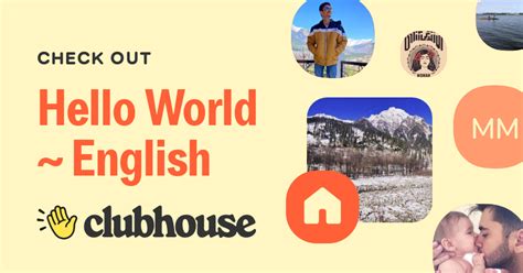 Hello World ~ English