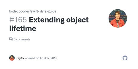 extending object lifetime · issue 165 · kodecocodes swift style guide